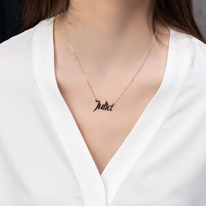 Alona Name Necklace Gold - Etsy