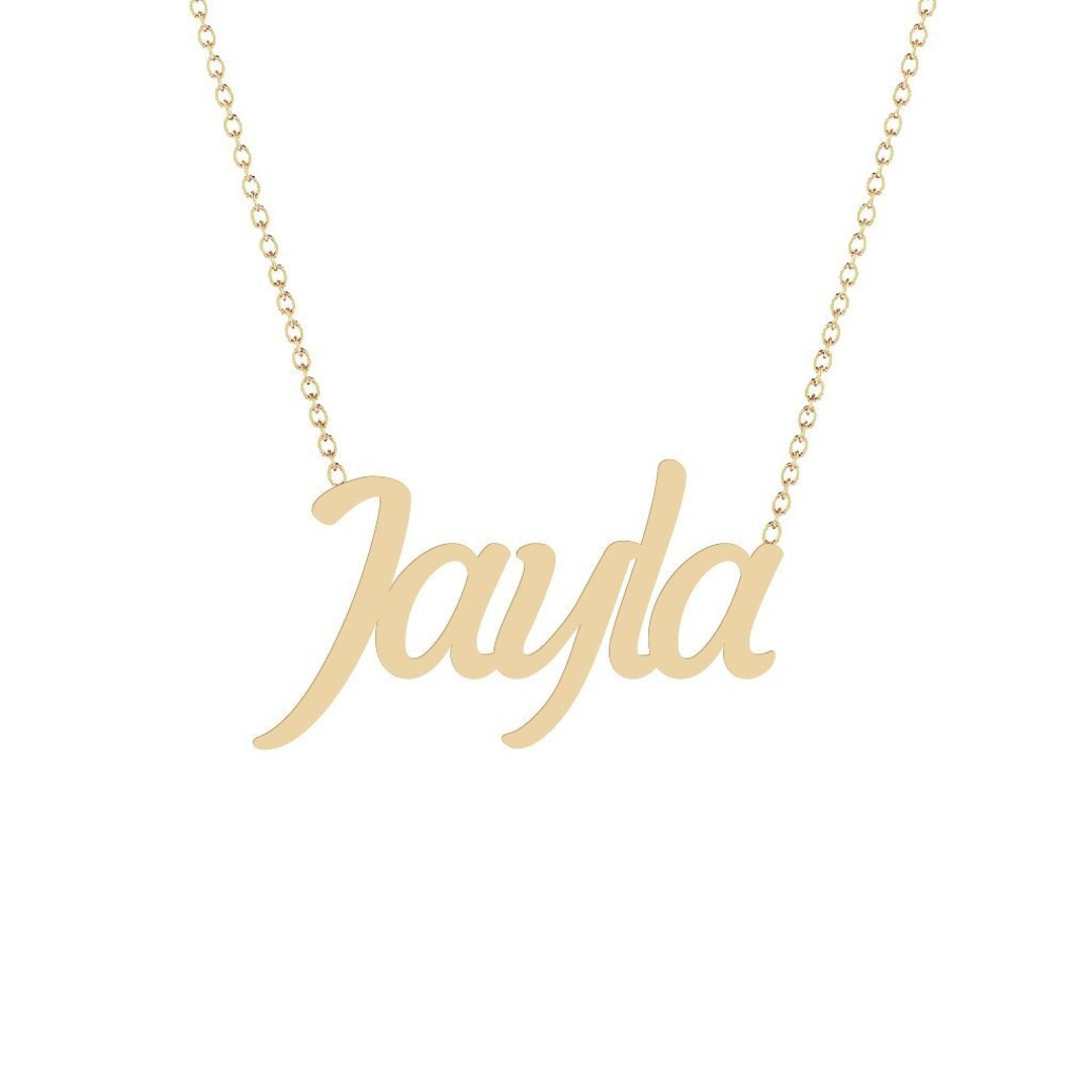 Jayla Name Necklace Gold - Etsy