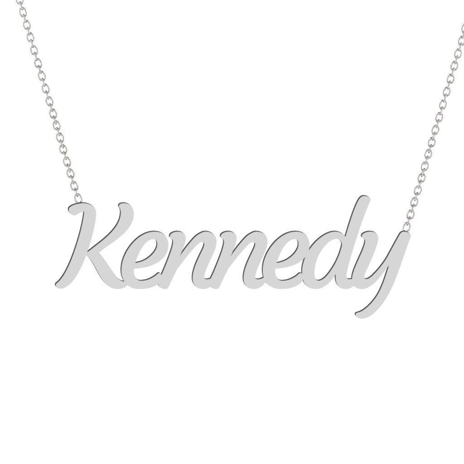 Kennedy Name Necklace 14K Yellow Gold - 14K Rose Gold - 14K White Gold ...