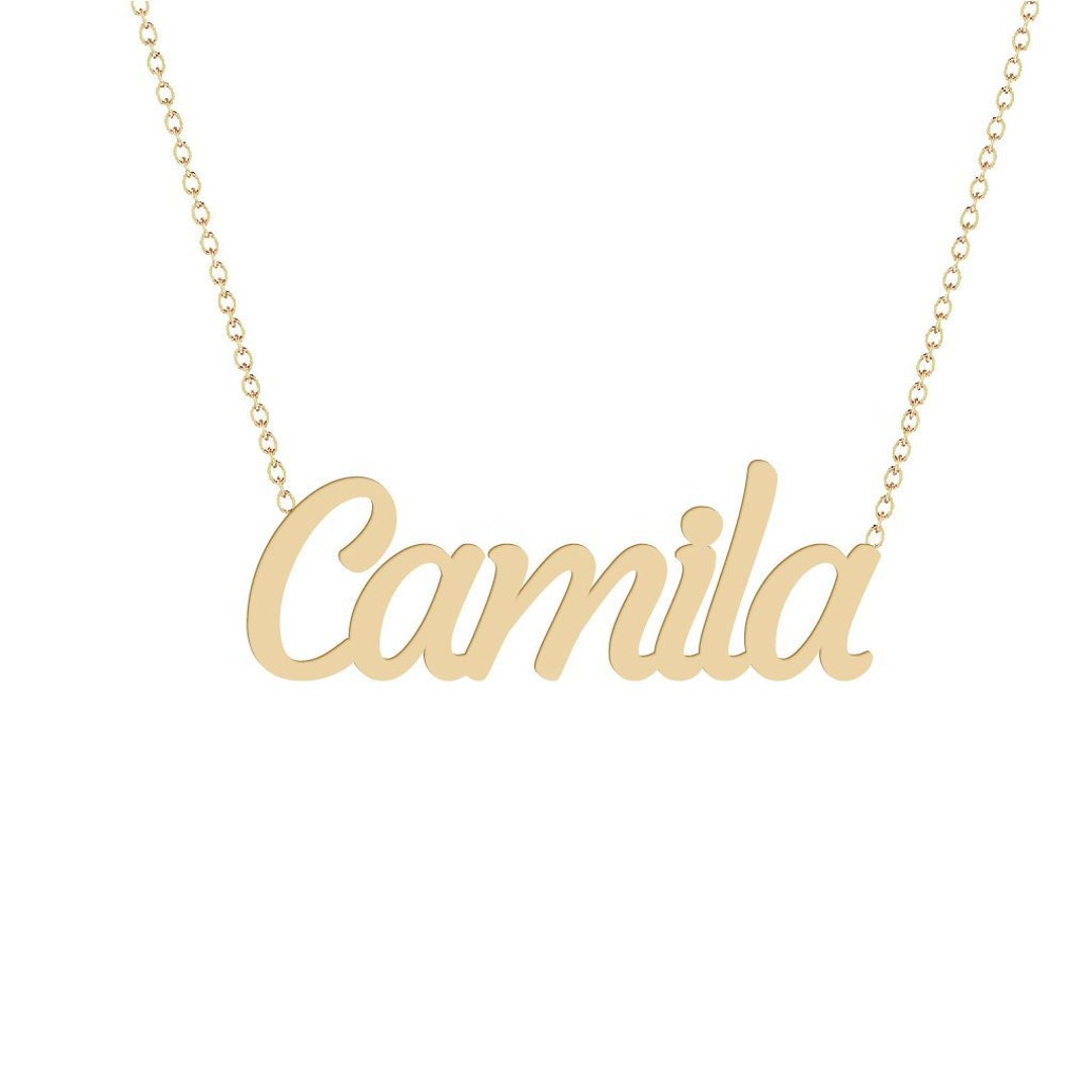Camila Name Necklace Gold - Etsy