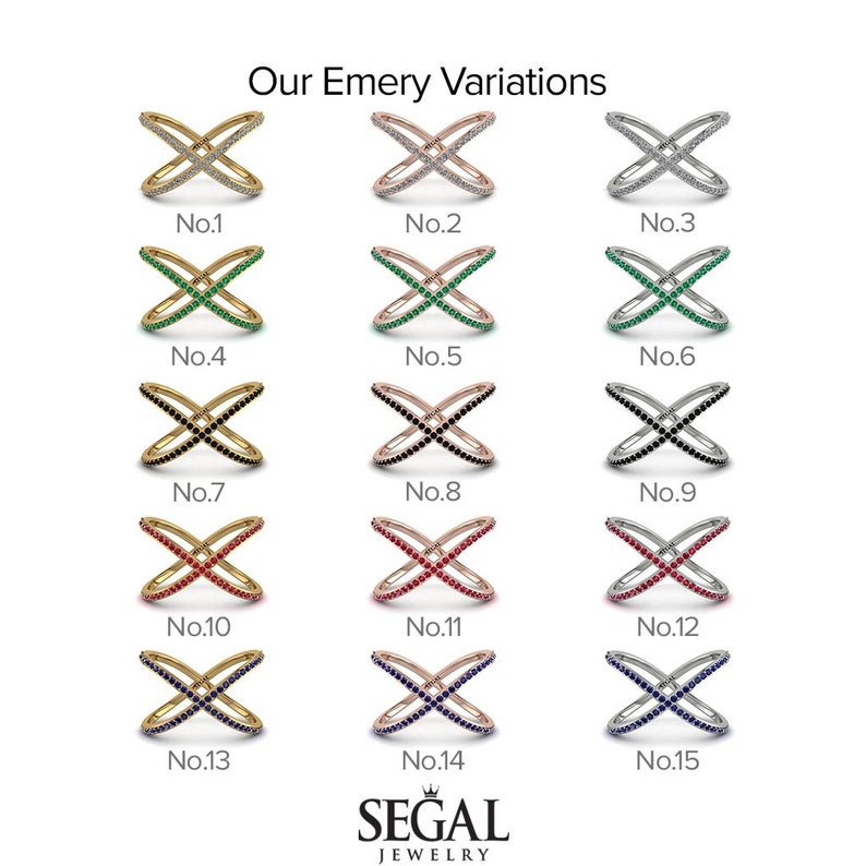 14K Yellow Gold X Shape Diamond Ring - Etsy