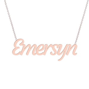 Emersyn Name Necklace 14K Gold - 14K Rose Gold - 14K White Gold ...