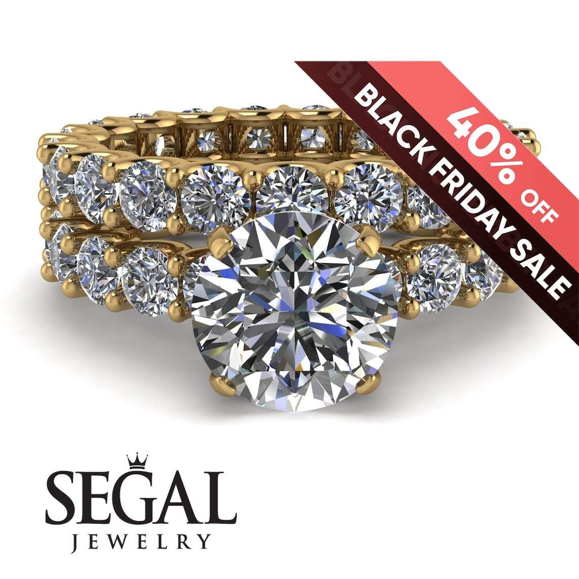 2 Carat Lab Created Diamond Bridal Set Yellow Gold Lab Diamond - Etsy