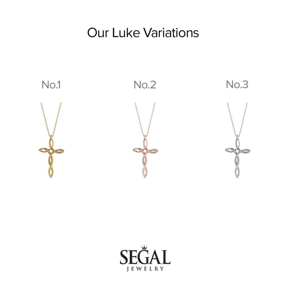 Swirl Cross Necklace Gold 14K-18K Gold Swirl Necklace Cross Pendant ...