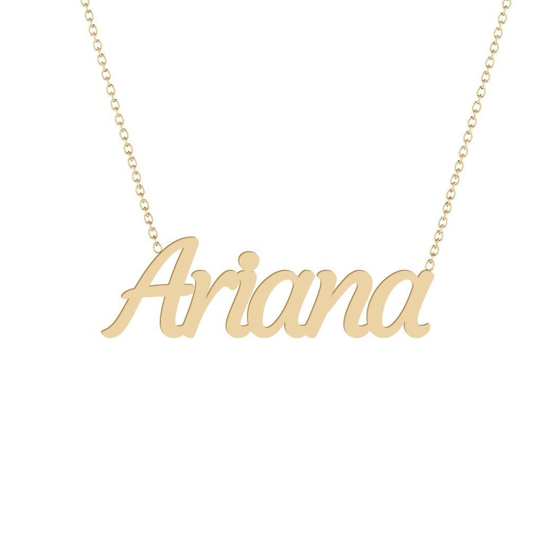 Ariana Name Necklace Gold - Etsy