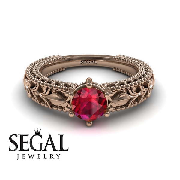 Ruby Filigree Ring - Etsy