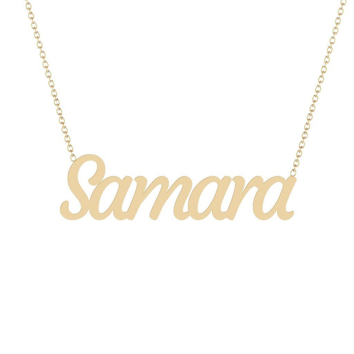 Samara Name Necklace Gold | Etsy UK