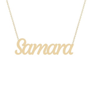 Samara Name Necklace Gold - Etsy
