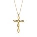 Swirl Cross Necklace Gold 14K-18K Gold Swirl Necklace Cross Pendant ...