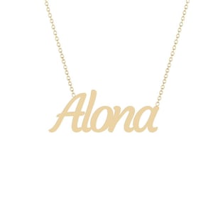 Alona Name Necklace Gold - Etsy