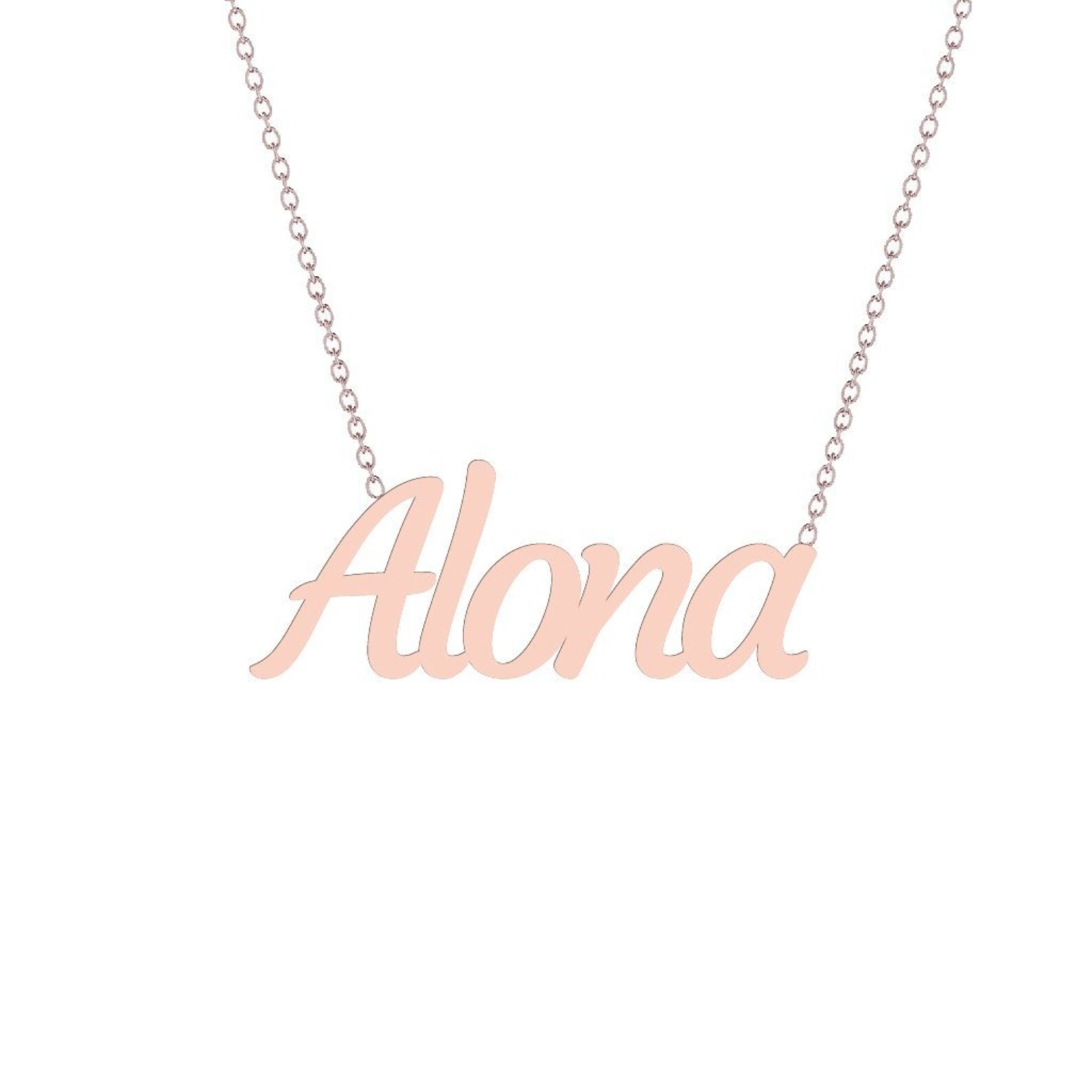 Alona Name Necklace Gold - Etsy