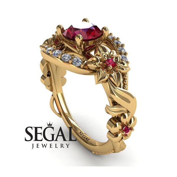 Unique Ruby Ring - Etsy