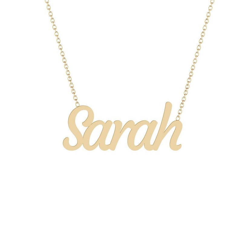Sarah Name Necklace - Etsy