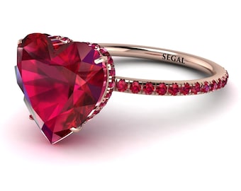 Lab Grown Ruby Ring | Etsy