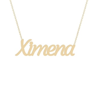 Ximena Name Necklace 14K Yellow Gold - 14K Rose Gold - 14K White Gold ...