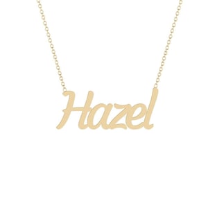 Hazel Name Necklace 14K Yellow Gold - 14K Rose Gold - 14K White Gold ...