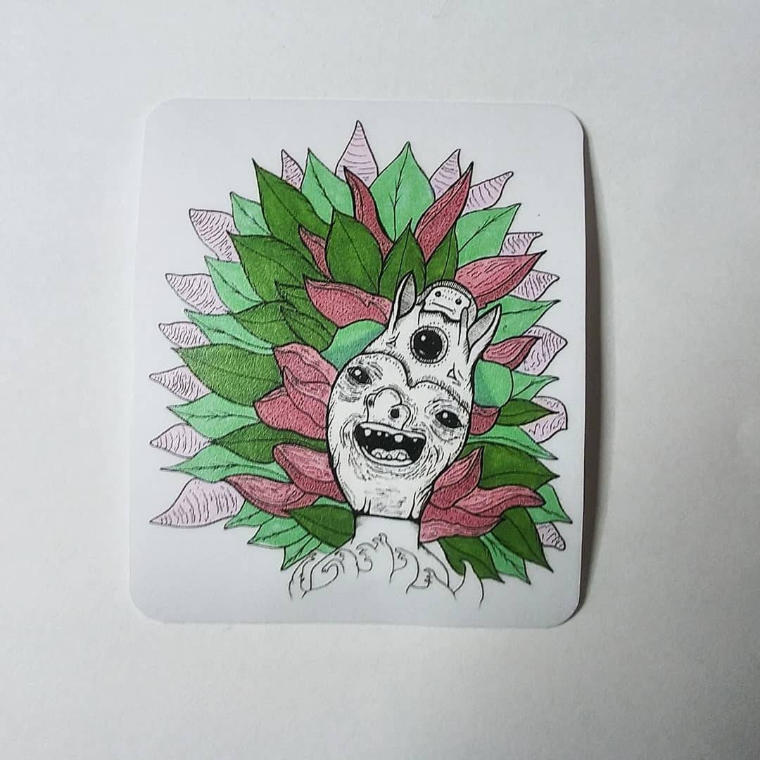 Weird Stickers Sticker Art Weirdo Art Green Picture | Etsy