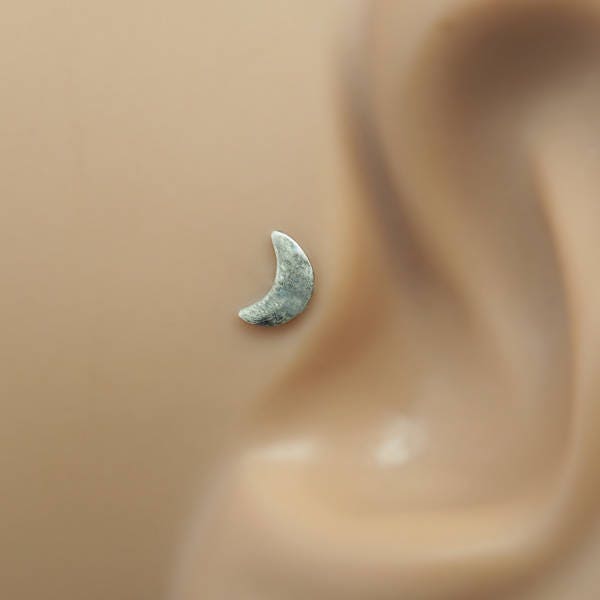 Moon Helix Piercing Tragus Backing 16g Tragus Piercing | Etsy