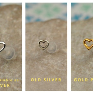 Heart Tragus Earring 16g Tragus Piercing Heart Helix Stud | Etsy