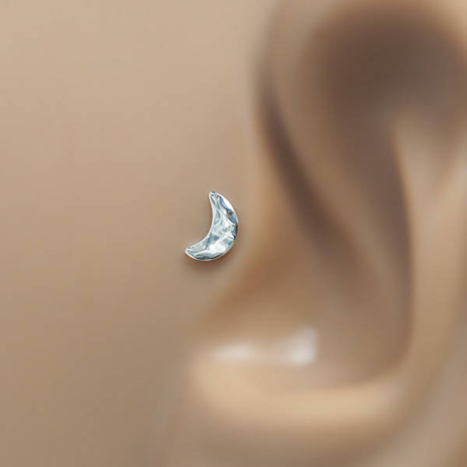 Moon Helix Piercing Tragus Backing 16g Tragus Piercing - Etsy UK