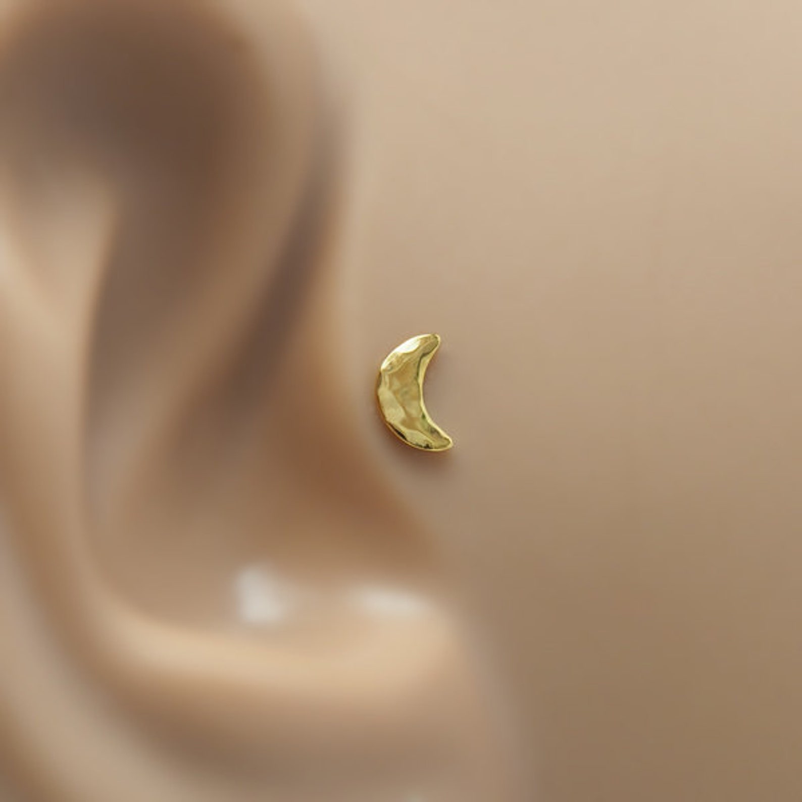 Moon Helix Piercing Tragus Backing 16g Tragus Piercing | Etsy