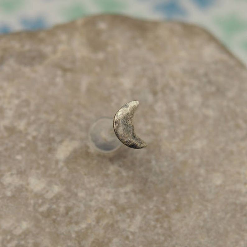 Moon Helix Piercing Tragus Backing 16g Tragus Piercing | Etsy