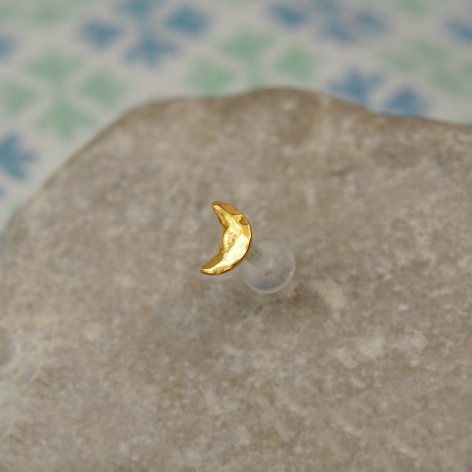 Moon Helix Piercing Tragus Backing 16g Tragus Piercing - Etsy UK