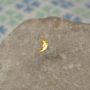 Moon Helix Piercing Tragus Backing 16g Tragus Piercing Moon Tragus ...