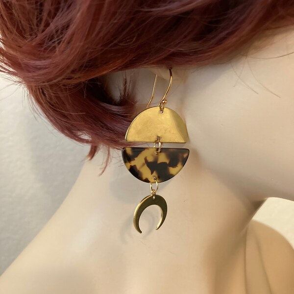 Tortoise Shell Earrings - Etsy