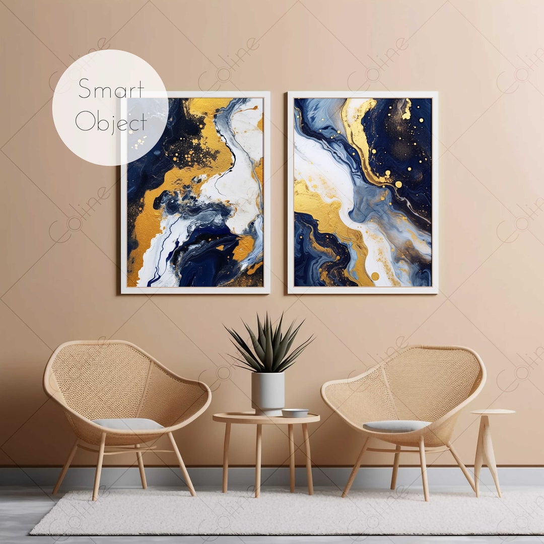 Mockup With Smart Object, Wall Art Mockup, PSD Digital Download, 1 ...