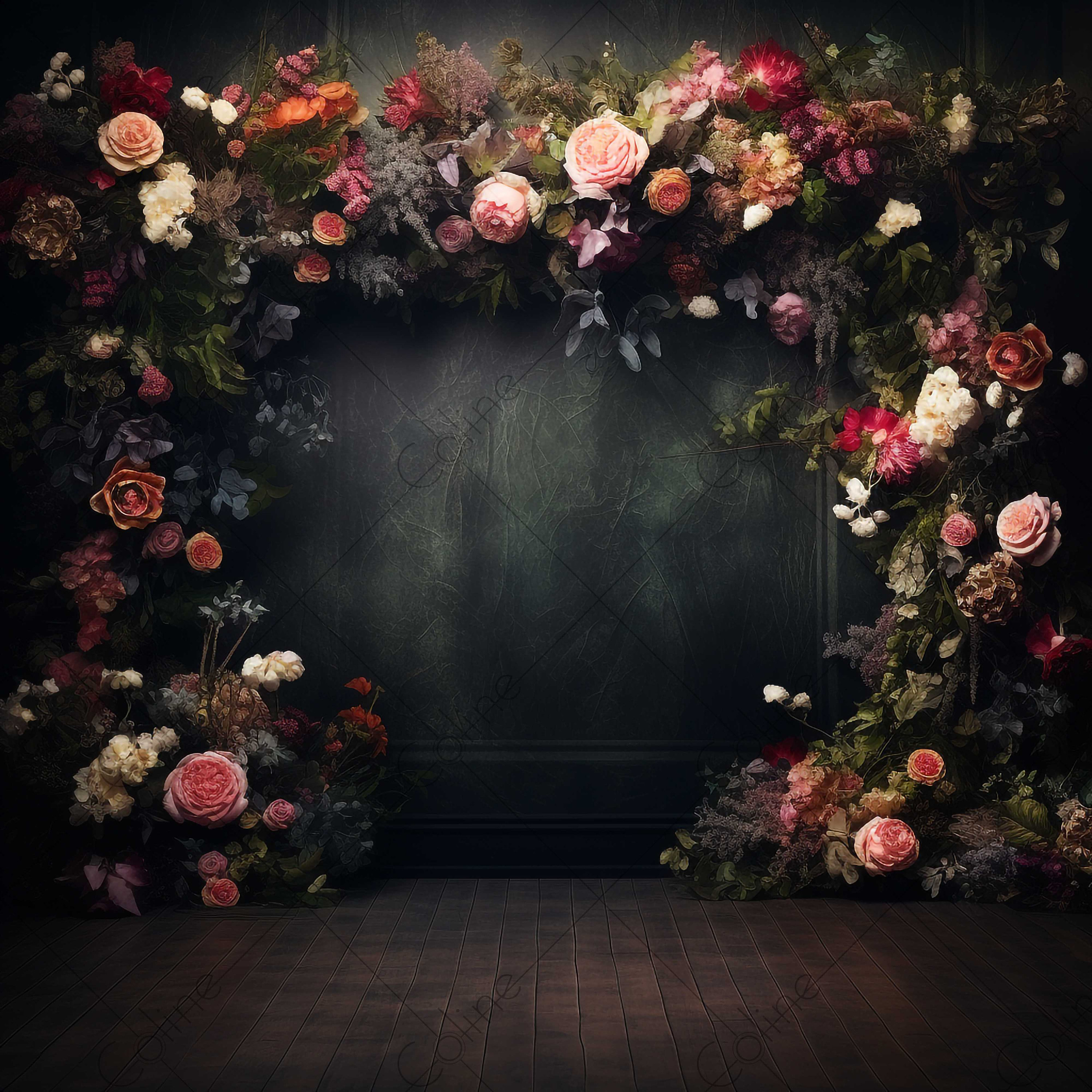 Digital Floral Backdrop, JPG Digital Background, Digital Backdrop ...