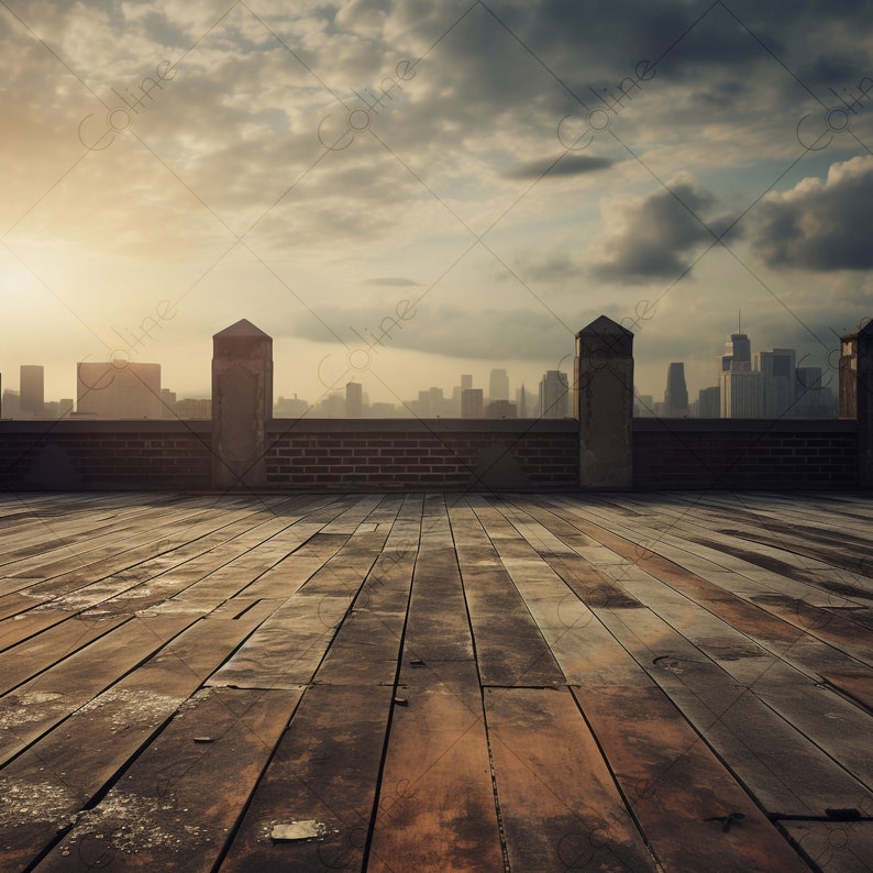 Roof Building Backdrop, Roof Wedding Background, JPG Digital Background ...