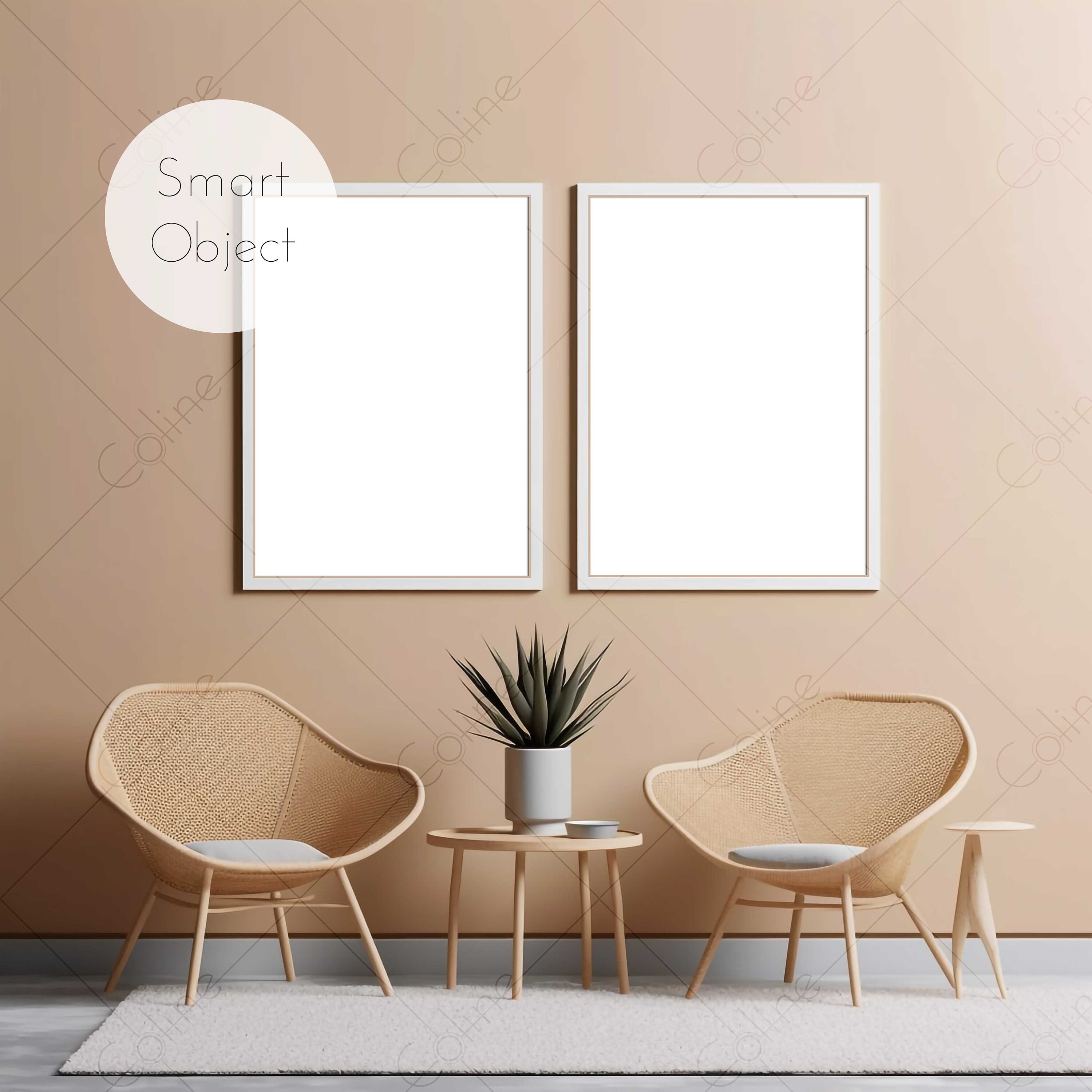 Mockup With Smart Object, Wall Art Mockup, PSD Digital Download, 1 ...