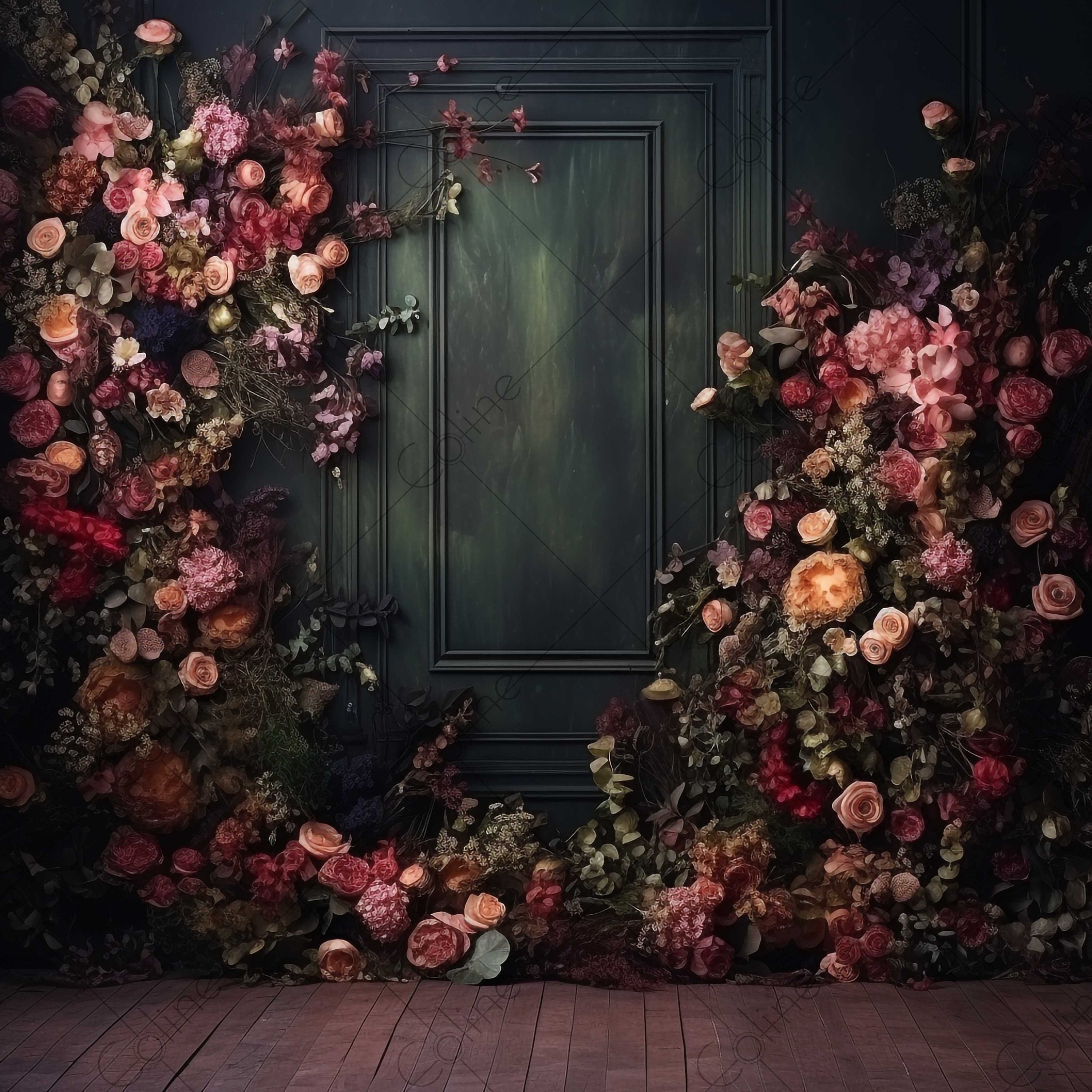 Digital Floral Backdrop, JPG Digital Background, Digital Backdrop ...