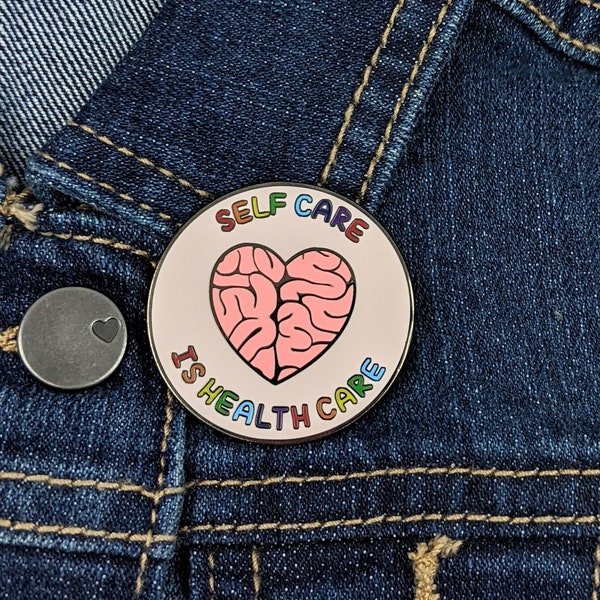 Self Care Enamel Pin - Etsy