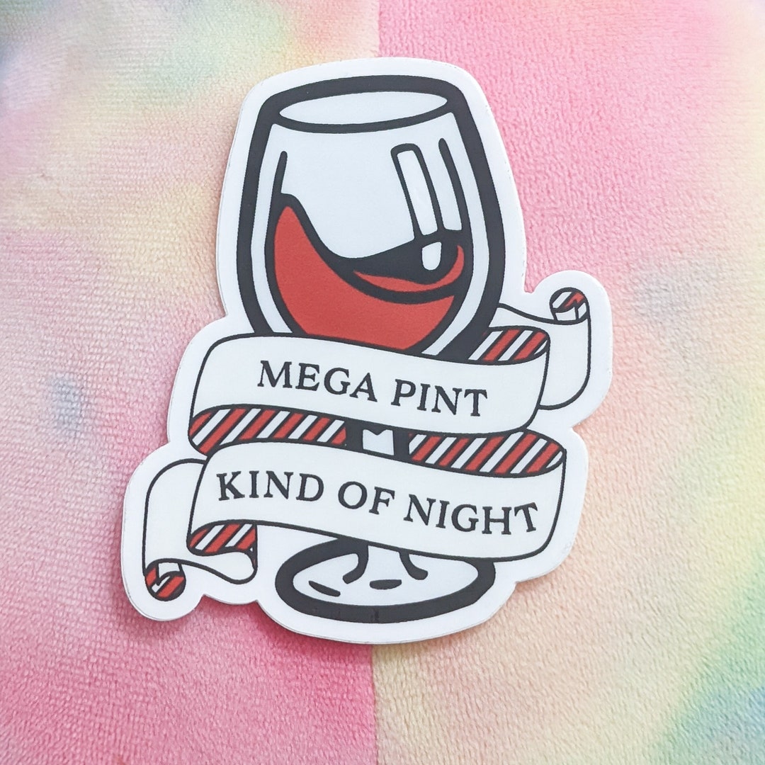 MEGA PINT STICKER - Johnny Depp Sticker, Johnny Depp Gift, Wine Glass ...