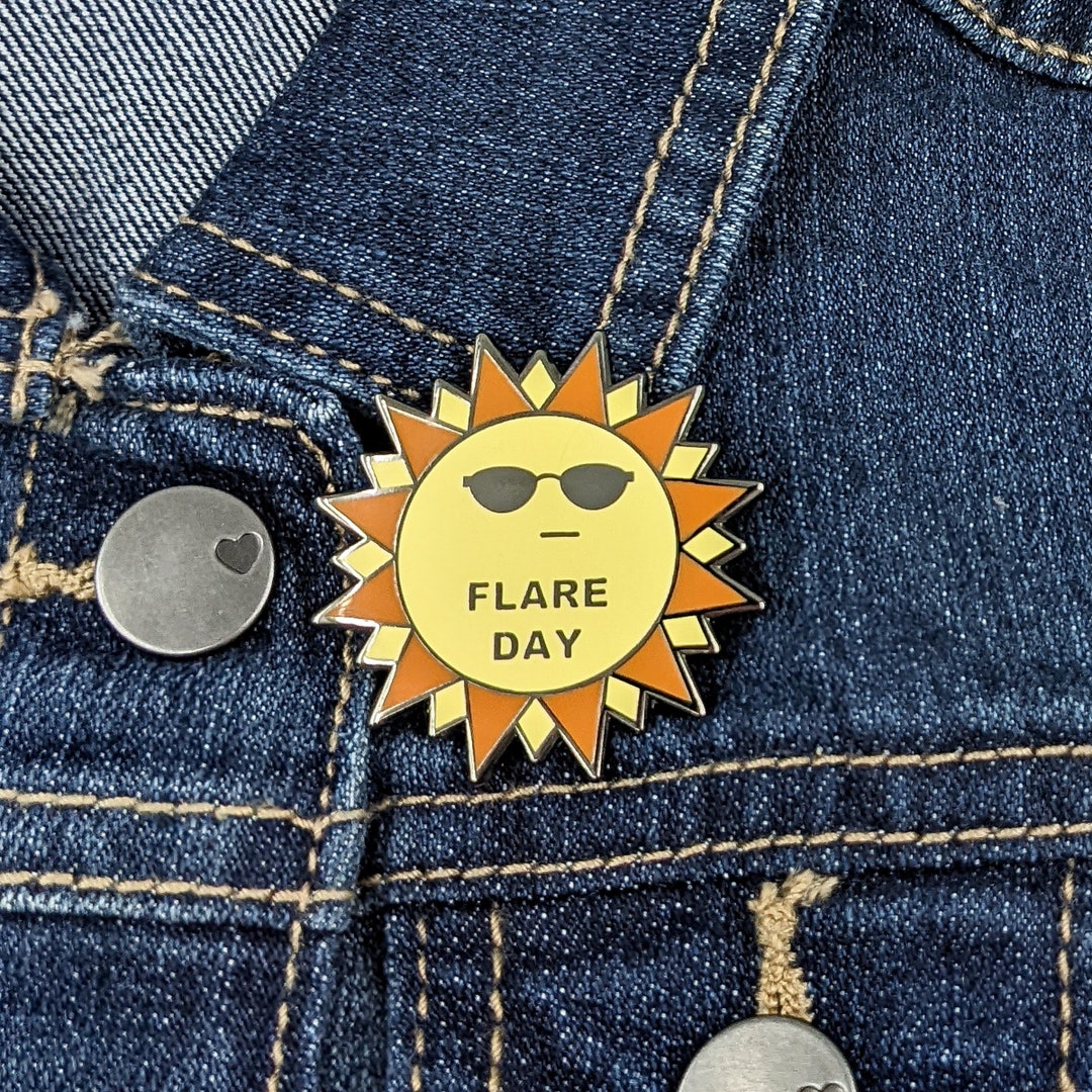 FLARE DAY PIN - Hard Enamel Pin, Autoimmune Illness Awareness ...