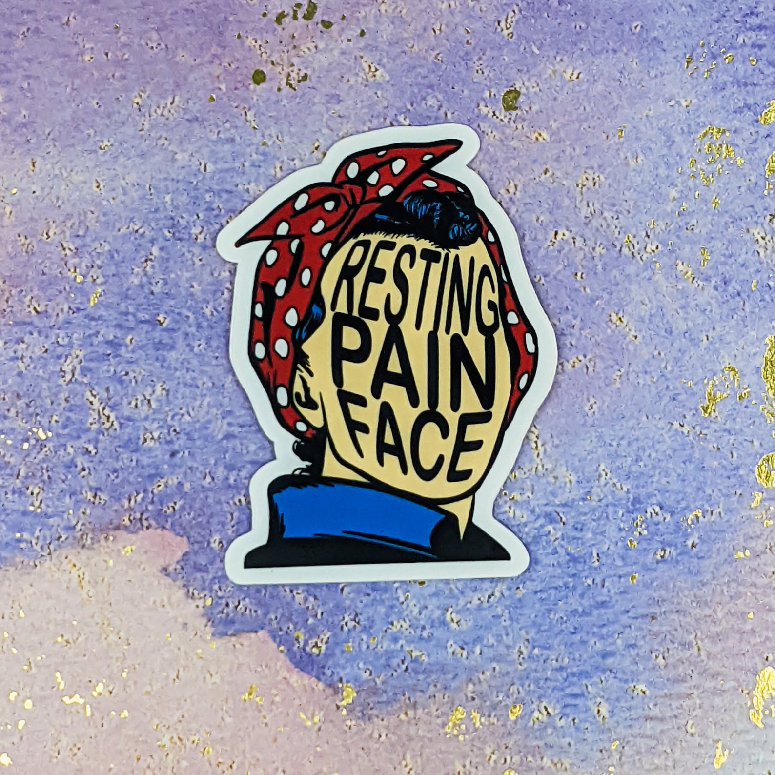 CHRONIC PAIN STICKER Resting Pain Face Sticker Die Cut - Etsy