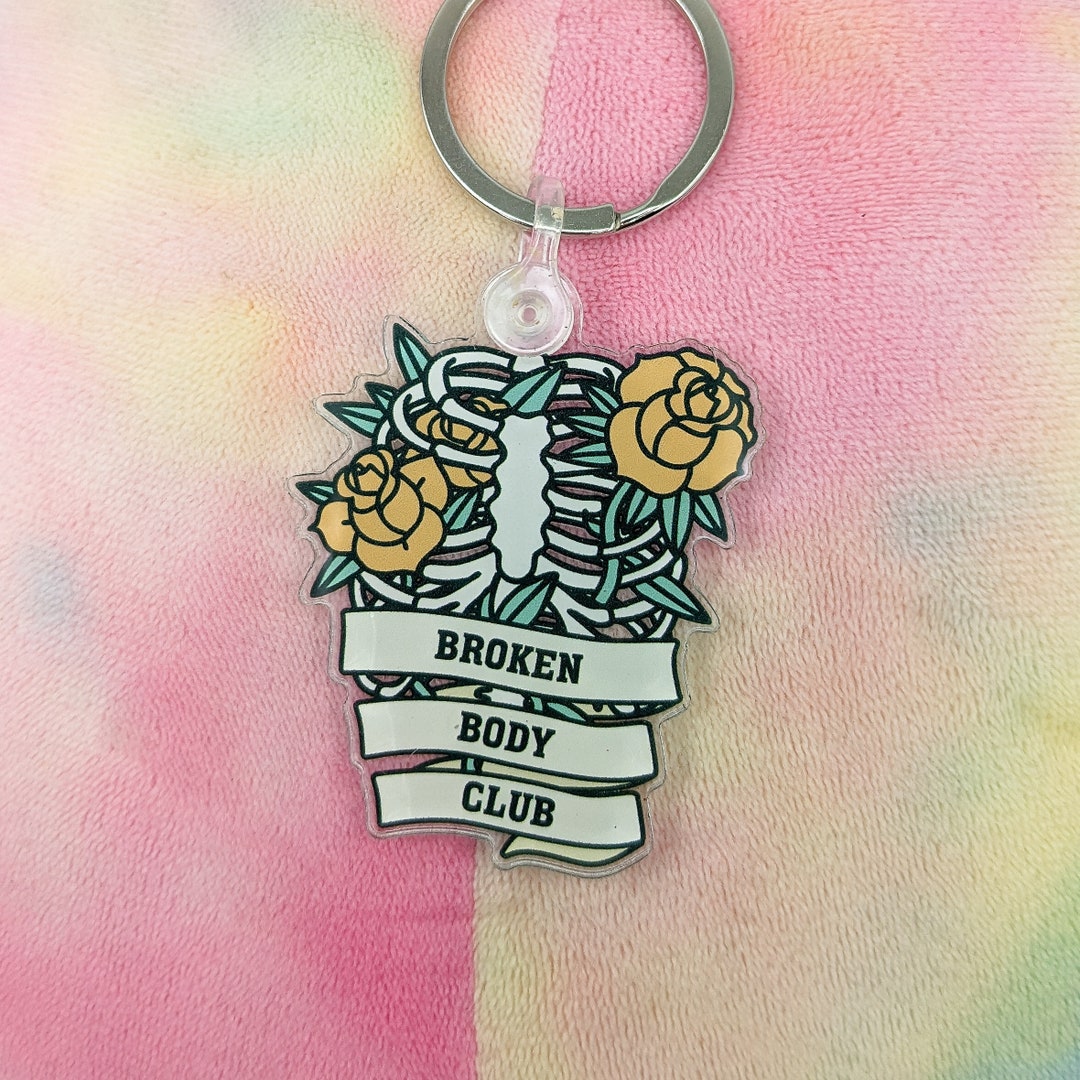 BROKEN BODY CLUB Keychain - Chronic Illness Keychain, Chronic Pain ...