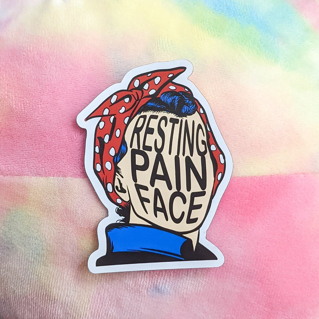 CHRONIC PAIN MAGNET - Resting Pain Face Magnet, Refrigerator Magnet ...