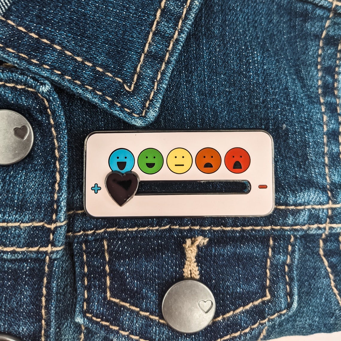 SLIDING ENAMEL PIN Autism Pin Nonverbal Pin Mental Health - Etsy