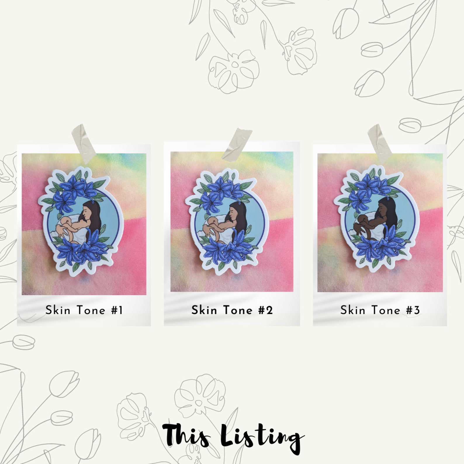 BREASTFEEDING BABY STICKER - Breastfeeding Support Sticker, New Mom ...