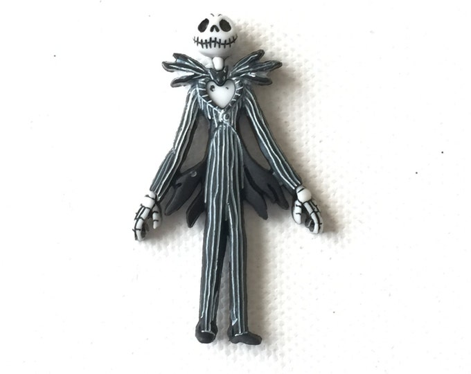 Jack Skellington Pin, Nightmare Before Christmas, Brooch, Lapel Pin ...