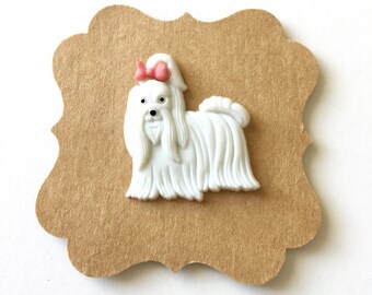 Maltese Dog Pin-badge - Etsy