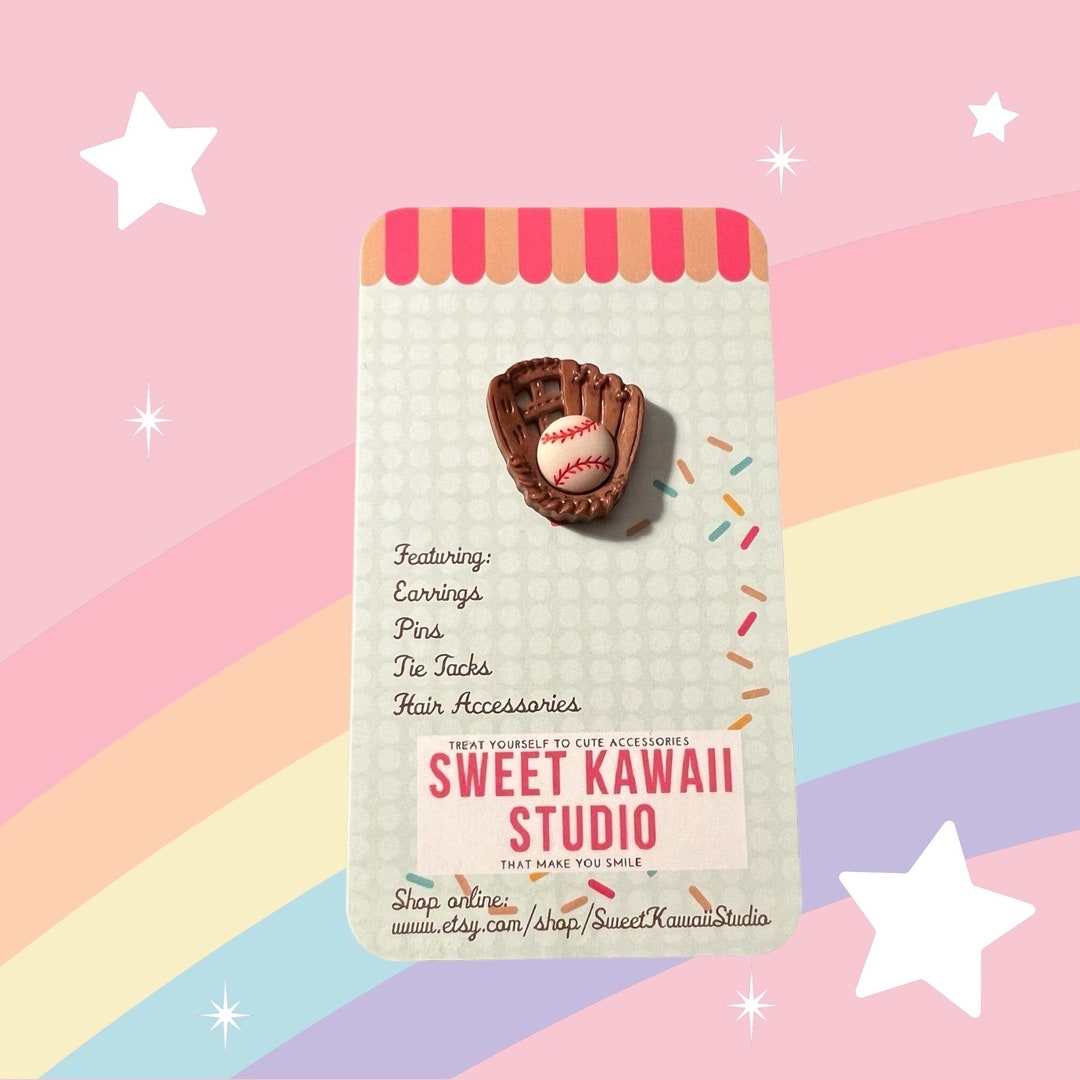 Baseball Glove Pin, Mitt, Ball and Glove, Men's Tie Tack, Lapel Pin ...