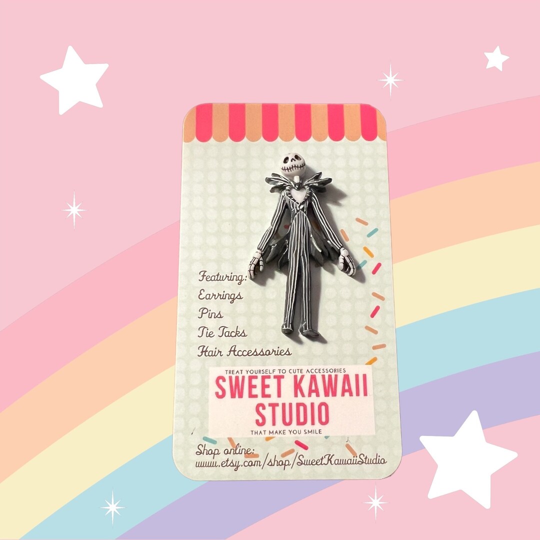 Jack Skellington Pin, Nightmare Before Christmas, Brooch, Lapel Pin ...