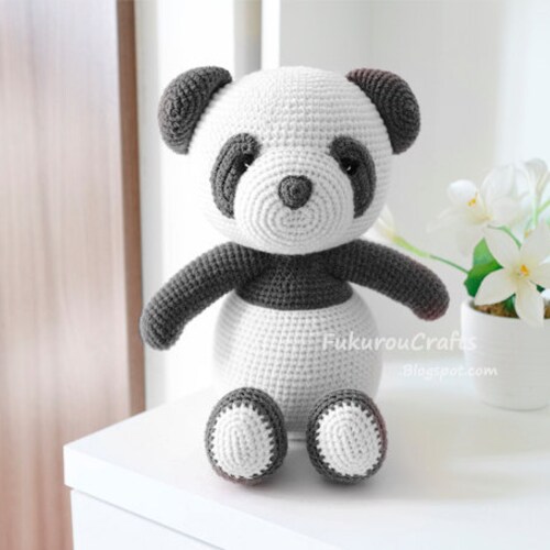 Crochet Panda Bear Toy Amigurumi Pattern Easy Crochet Toy Pdf - Etsy