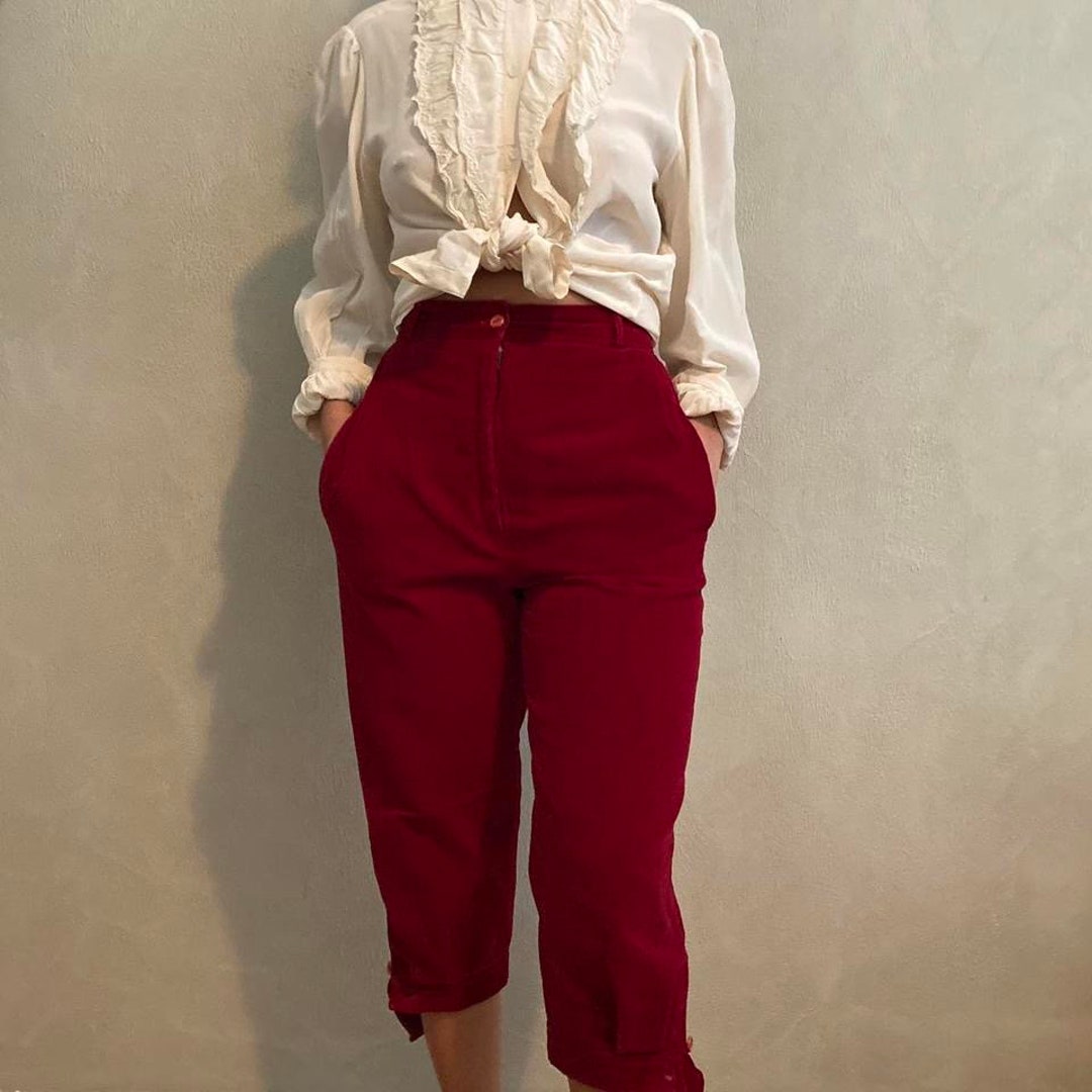 Vintage Red Velvet Knickerbockers - Etsy