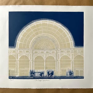 The Royal Opera House-cityscape-linocut-handmade-original - Etsy
