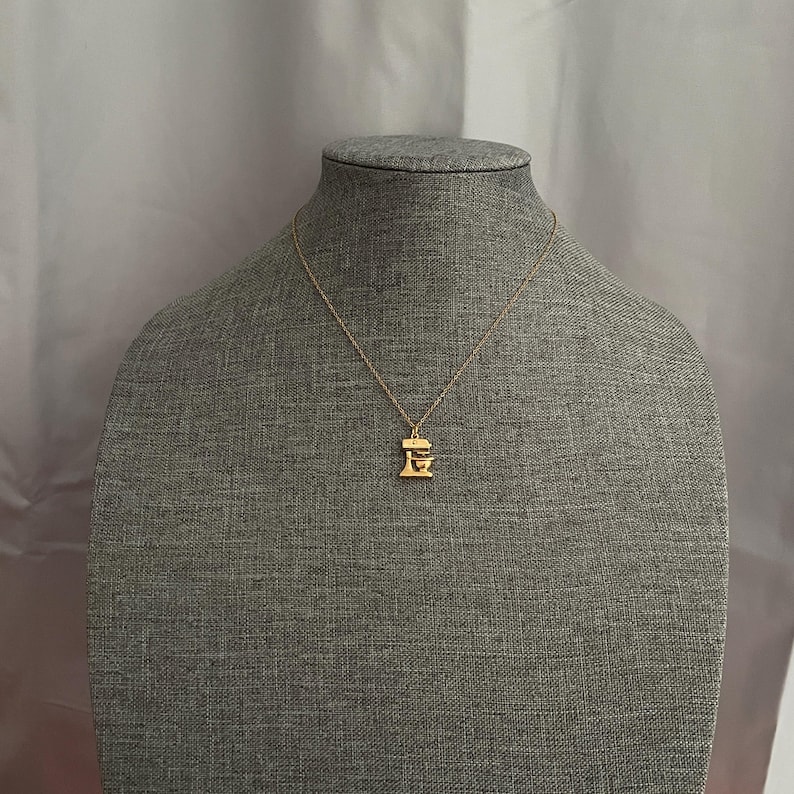 Gold Baking Mixer Necklace, Baker's Jewelry, Baking Hobby Jewelry for ...